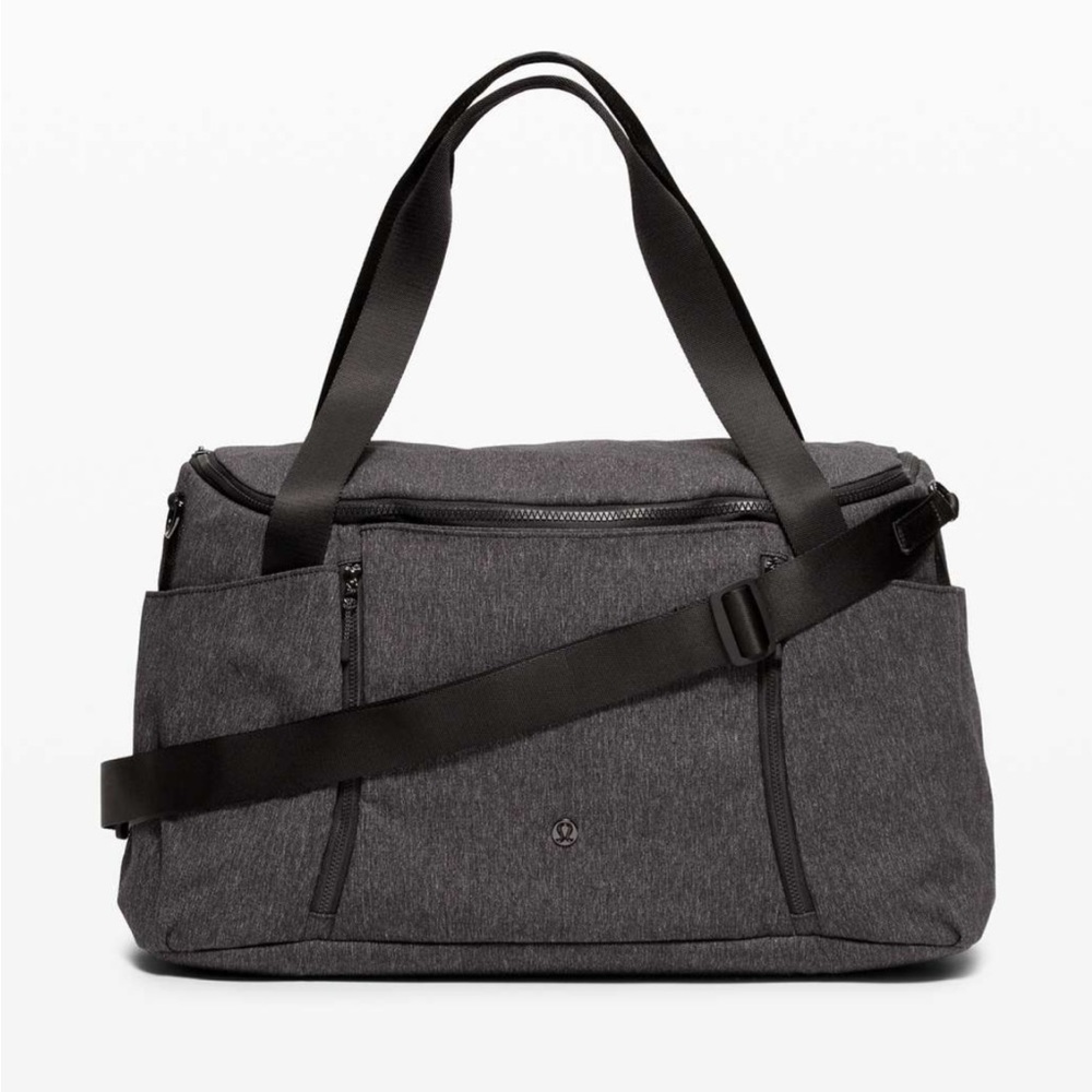 Lululemon Define Duffel Bag In Heathered Black - Gem